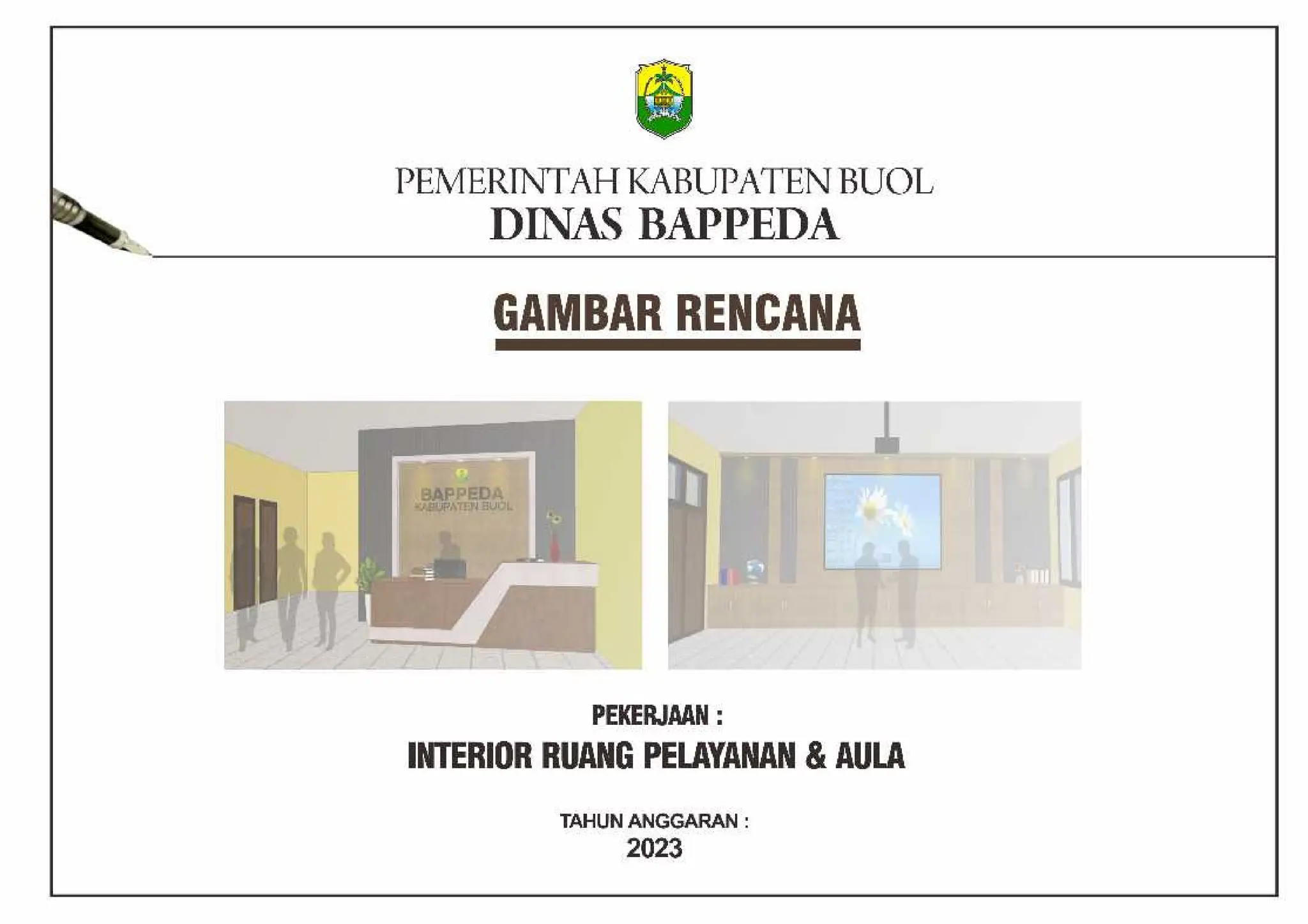 Desain Pekerjaan Interior Kantor Bappeda-Litbang | PDF