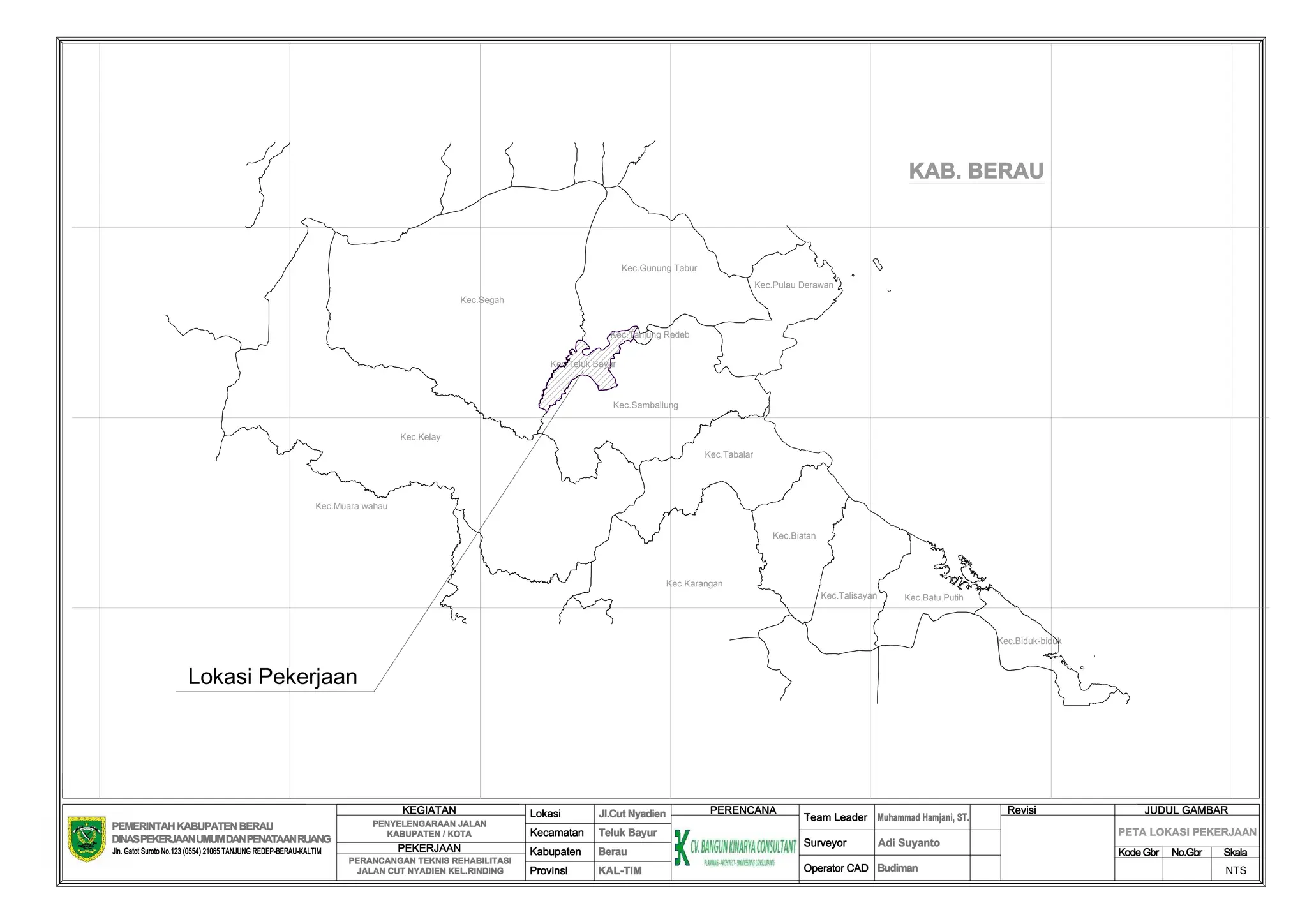 GAMBAR KERJA JL.CUT NYADIEN Pekerjaan Teknik Sipil | PDF