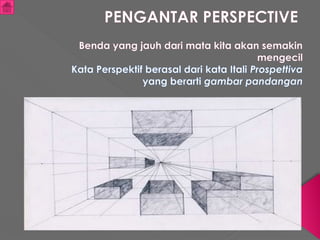 PPT gambar perspektif menunjukkan cara menggambar gambar perspektif | PPT
