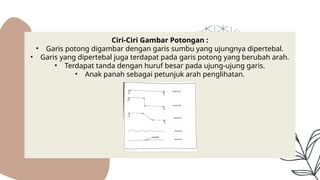 Gambar Potongan pada pembelajaran gambar teknik | PPTX
