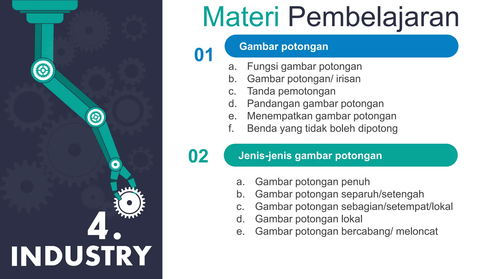 Gambar Potongan pelajaran gambar teknik smk GTM | PDF