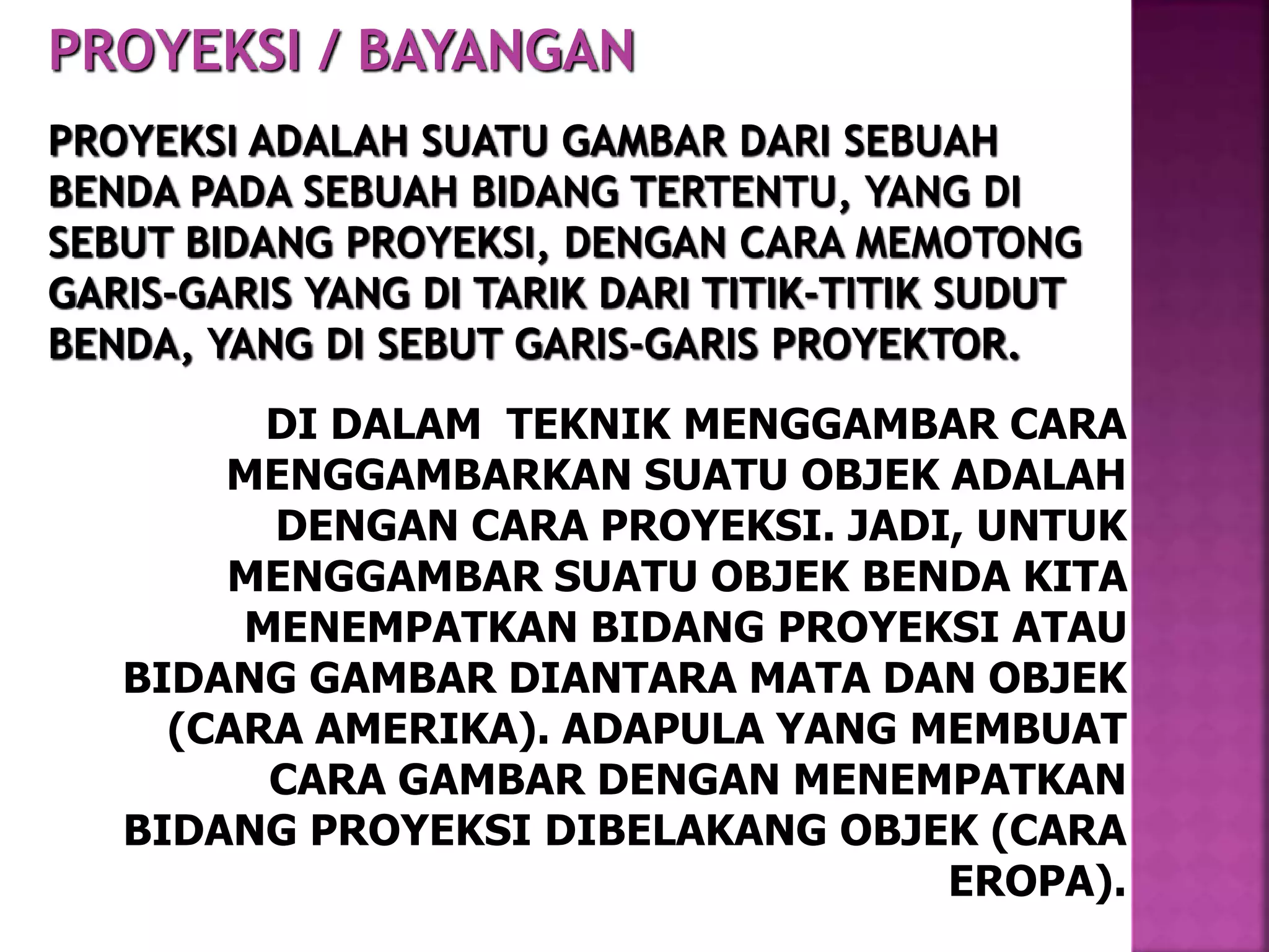 Gambar proyeksi | PPTX