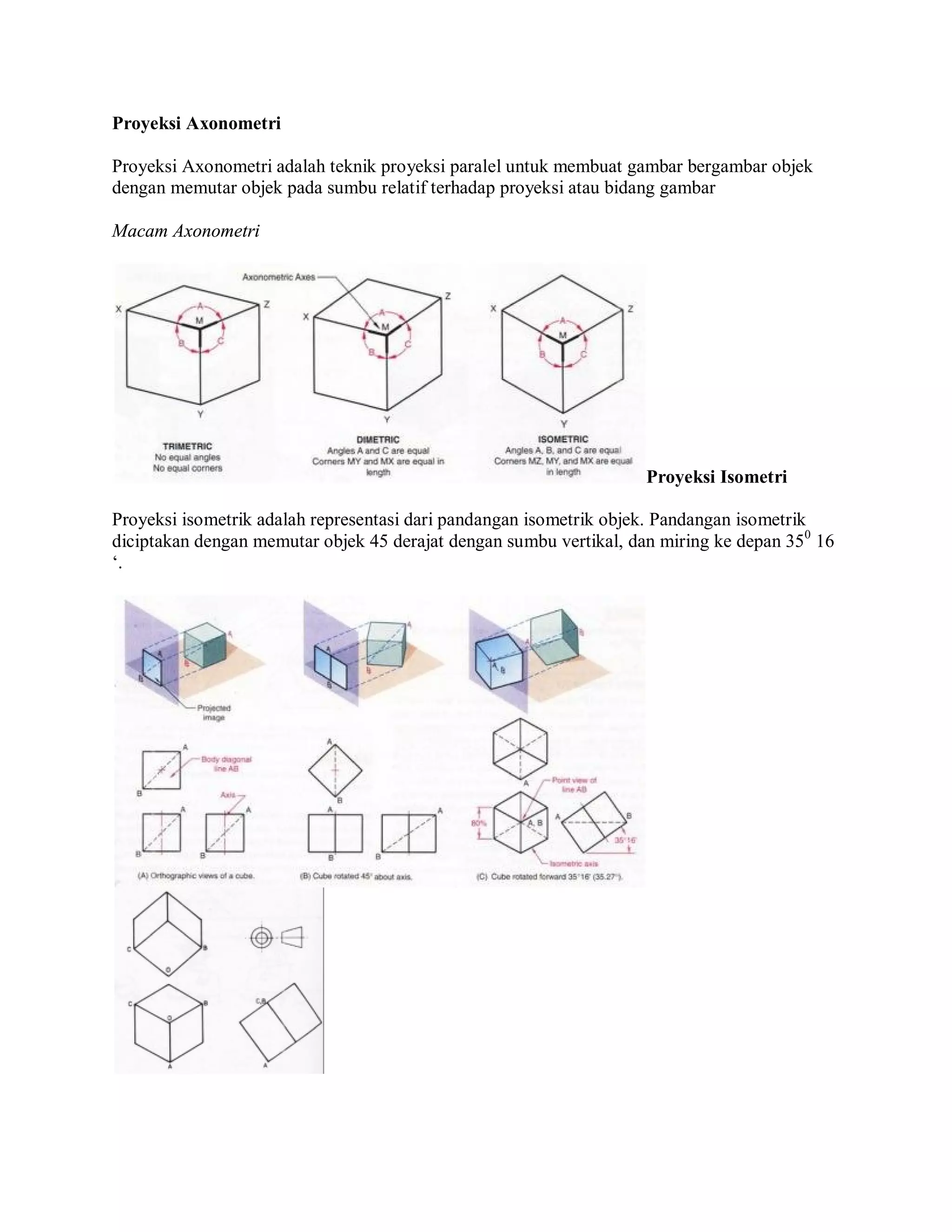 Gambar proyeksi axonometri ho | PDF
