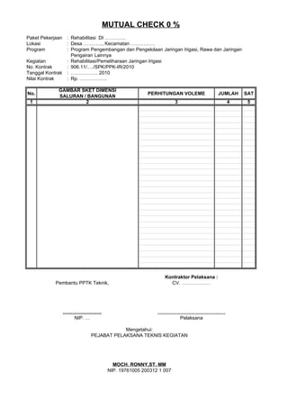 Gambar sket mutual check 0% | XLS