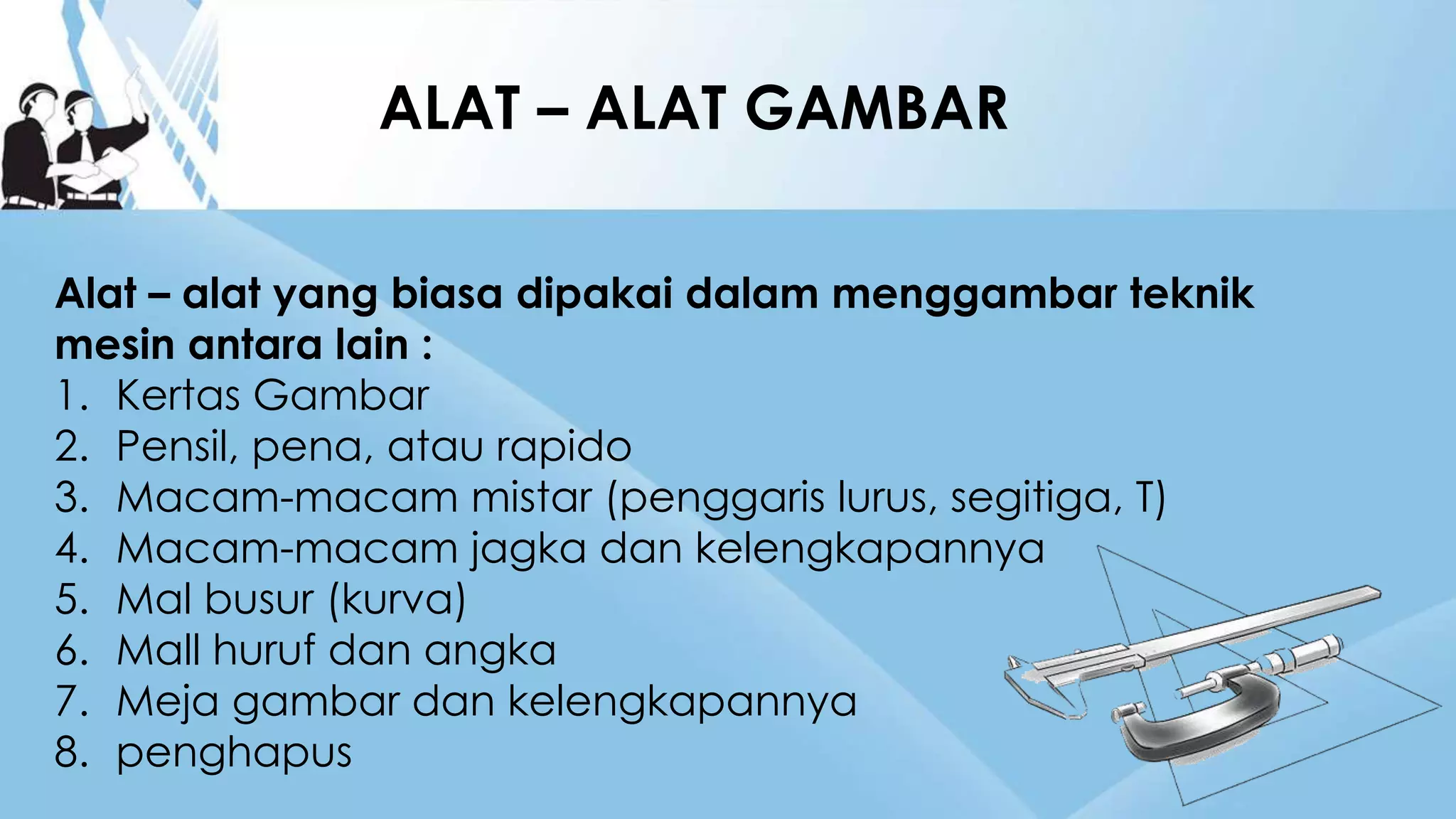 Gambar teknik bahan ajar | PPTX
