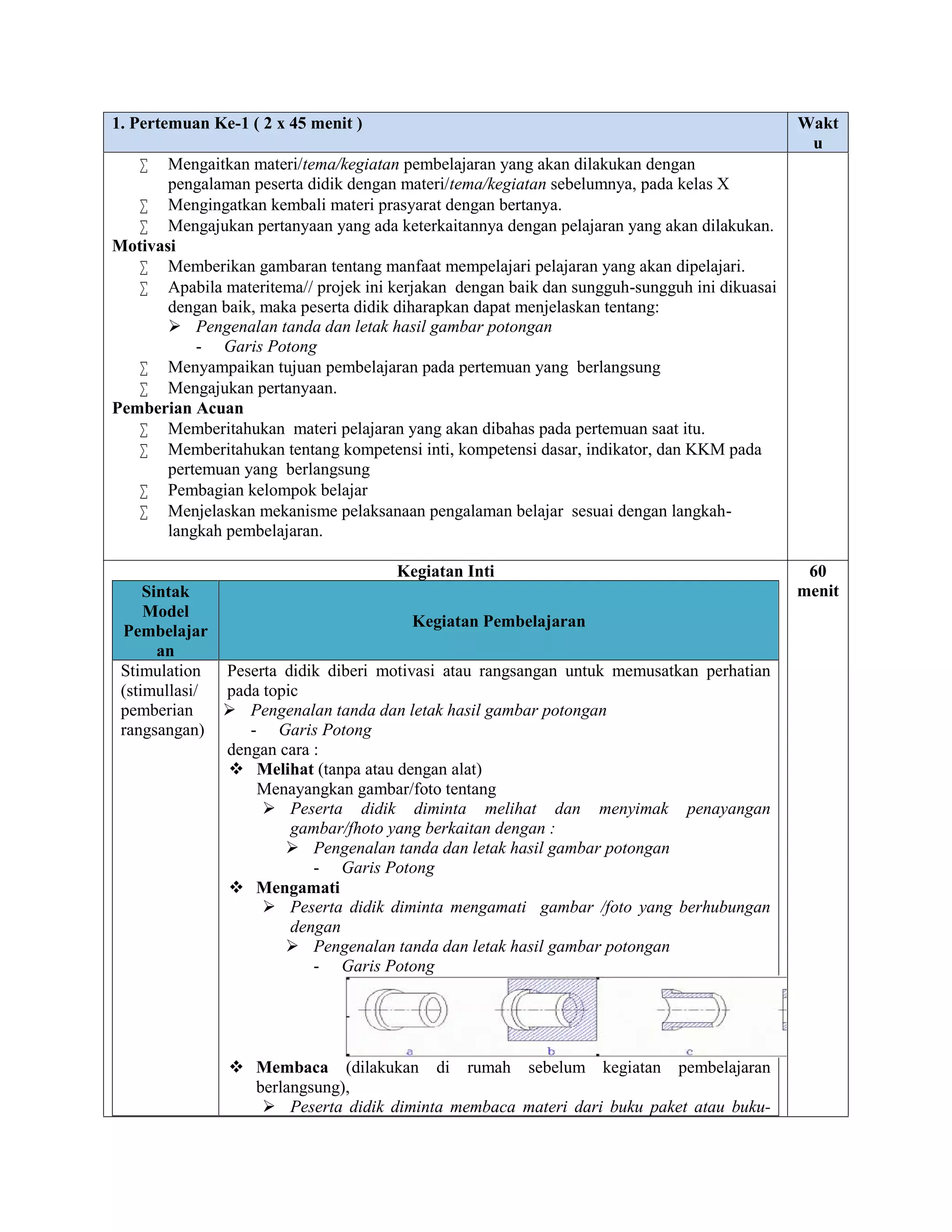 RPP SMK Gambar Teknik Kelas XI | PDF