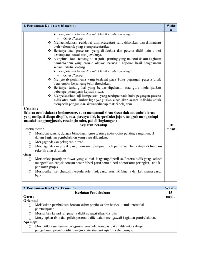 RPP SMK Gambar Teknik Kelas XI | PDF