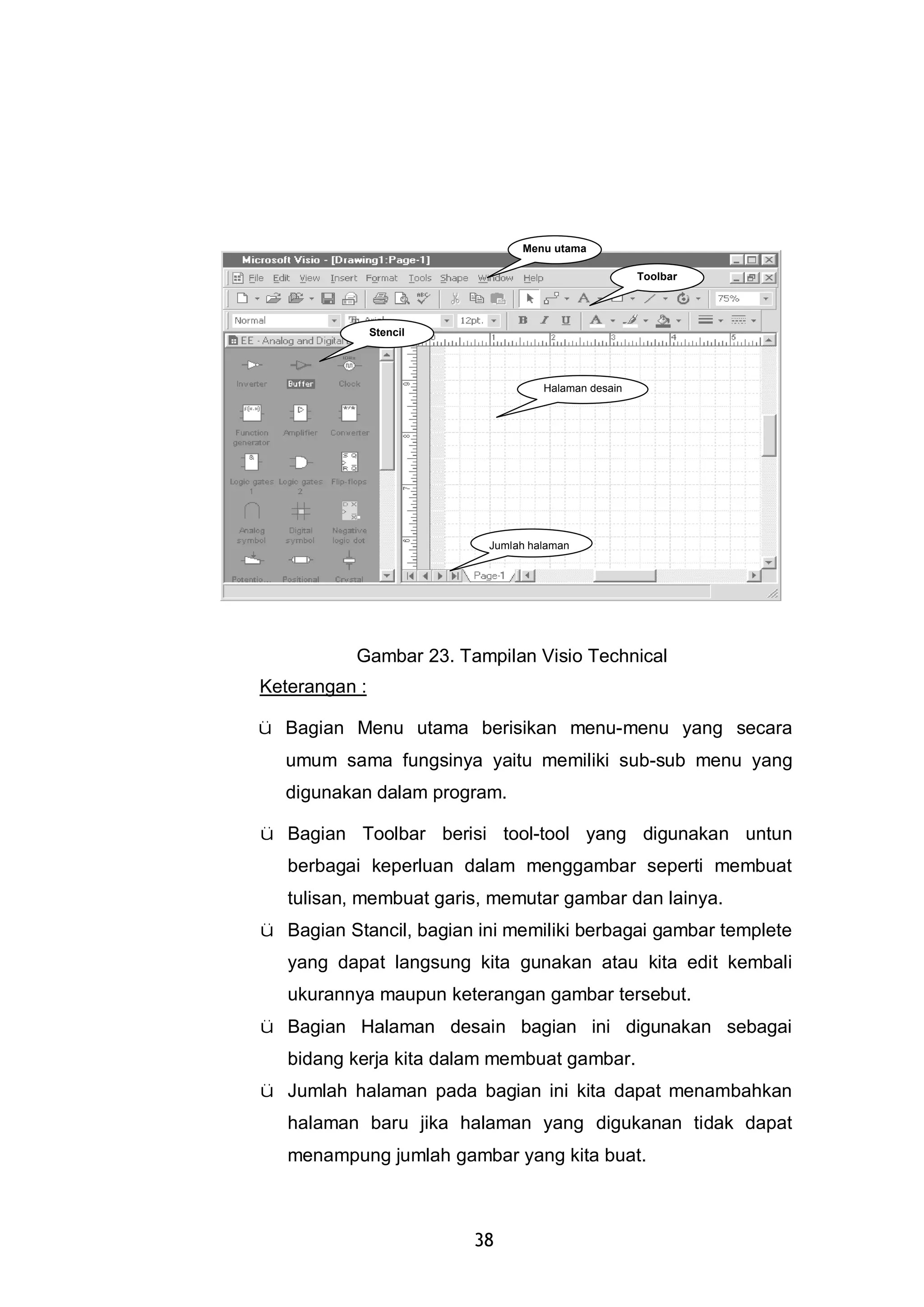 Gambar teknik manual dan visio | PDF