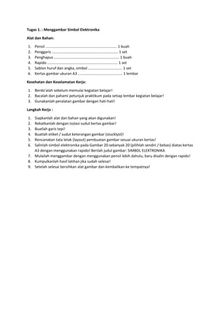 Modul Gambar Teknik : KB2. Simbol Elektronika | PDF