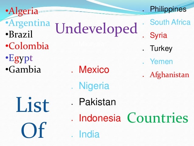 Gambia (undeveloped countries)