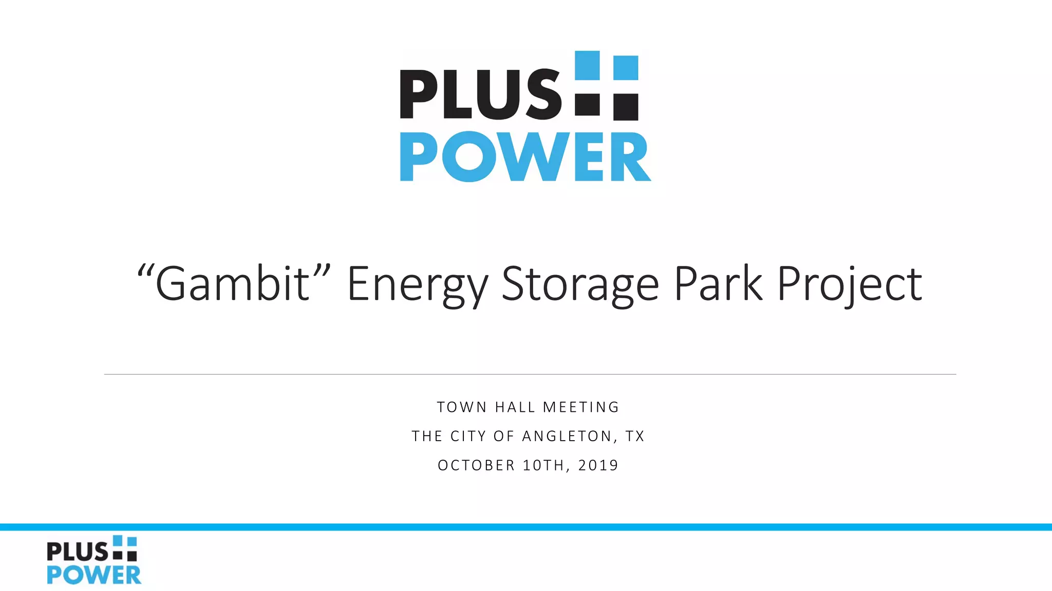 Gambit Energy Storage Park Power ppt for Town Hall mtg 10102019.pdf