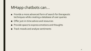 Artificial Intelligence and Mobile Apps for Mental Healthcare: A Social ...