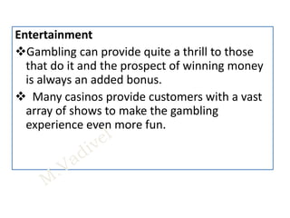 Gambling and its different types of gambling | PPTX