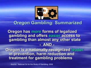 Recognizing Problem Gambling - for Child and Family Clinicians | PPT