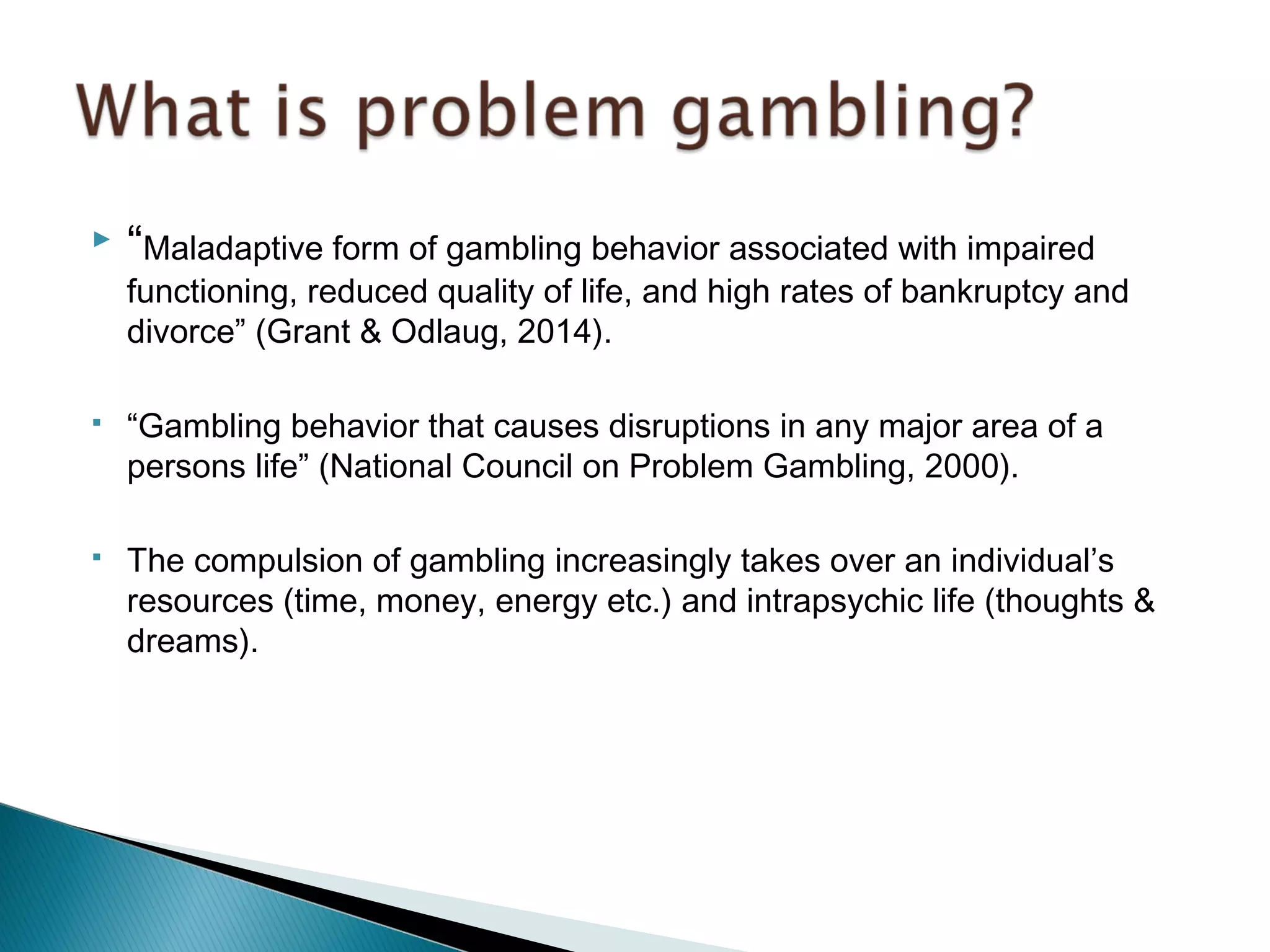 Gambling use disorder process addictions | PPT