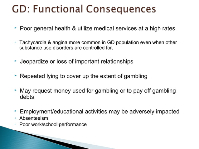 Gambling use disorder process addictions | PPT