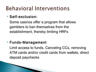 Gambling use disorder process addictions | PPT
