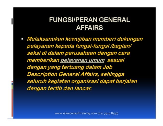 General Affairs Management Development Program | PDF