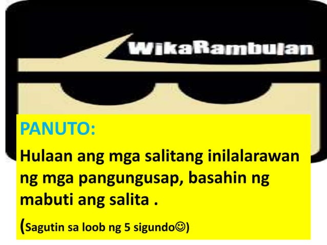 Ebolusyon ng Tao-Wikarambulan Game | PPTX