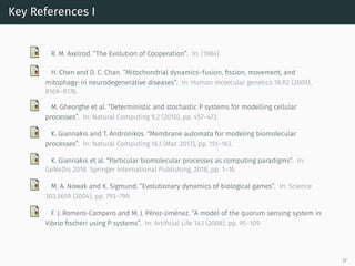 Elements of game theory in a bio-inspired model of computation | PPT