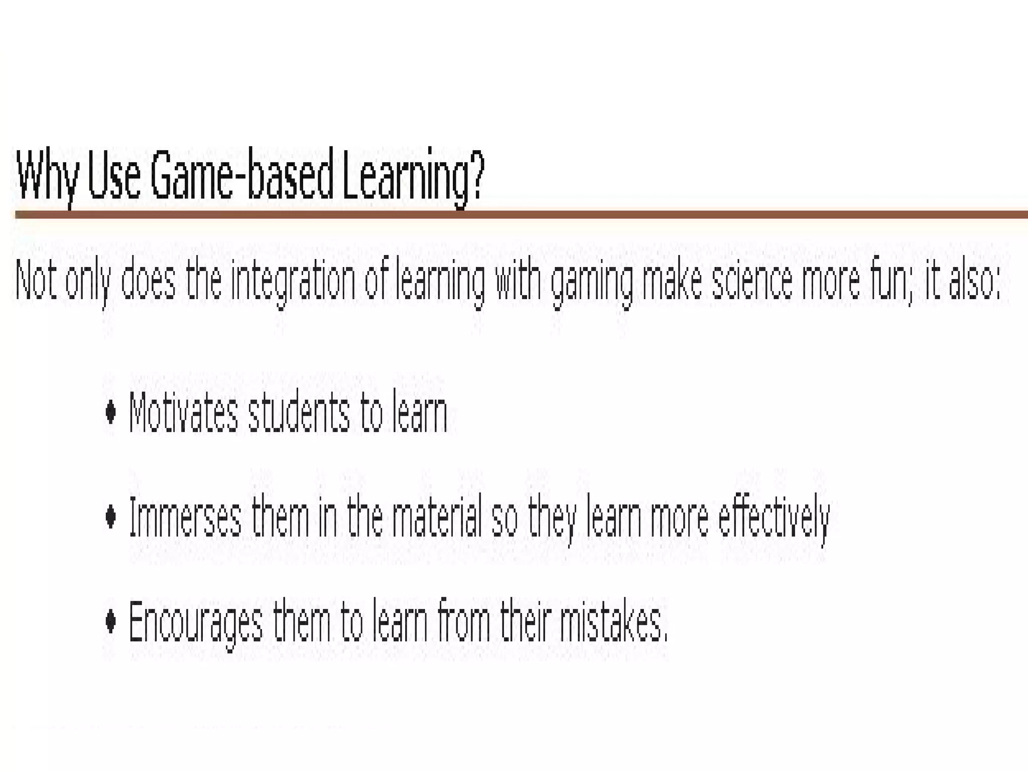 Game Based Learning Part Ii | PPT