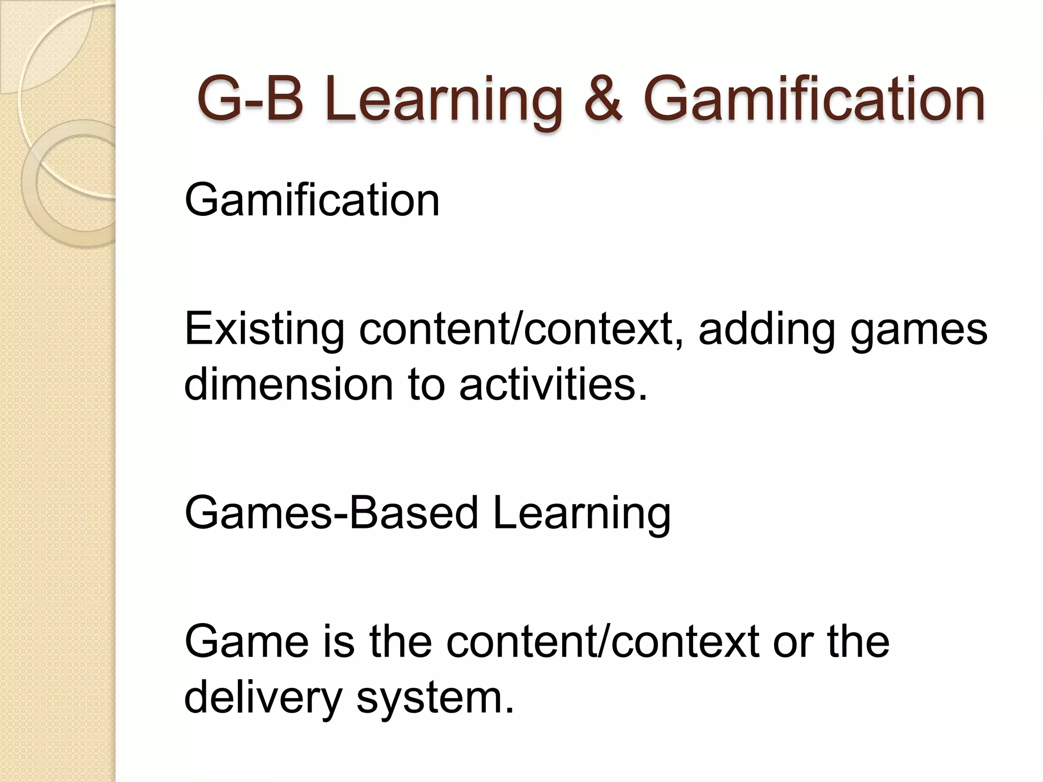 David W. Deeds: Game-Based Learning & Gamification | PPTX