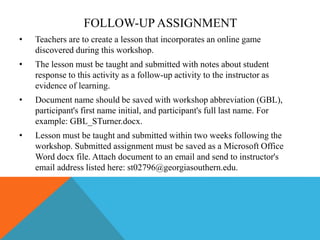 Game-Based Learning Workshop | PPTX