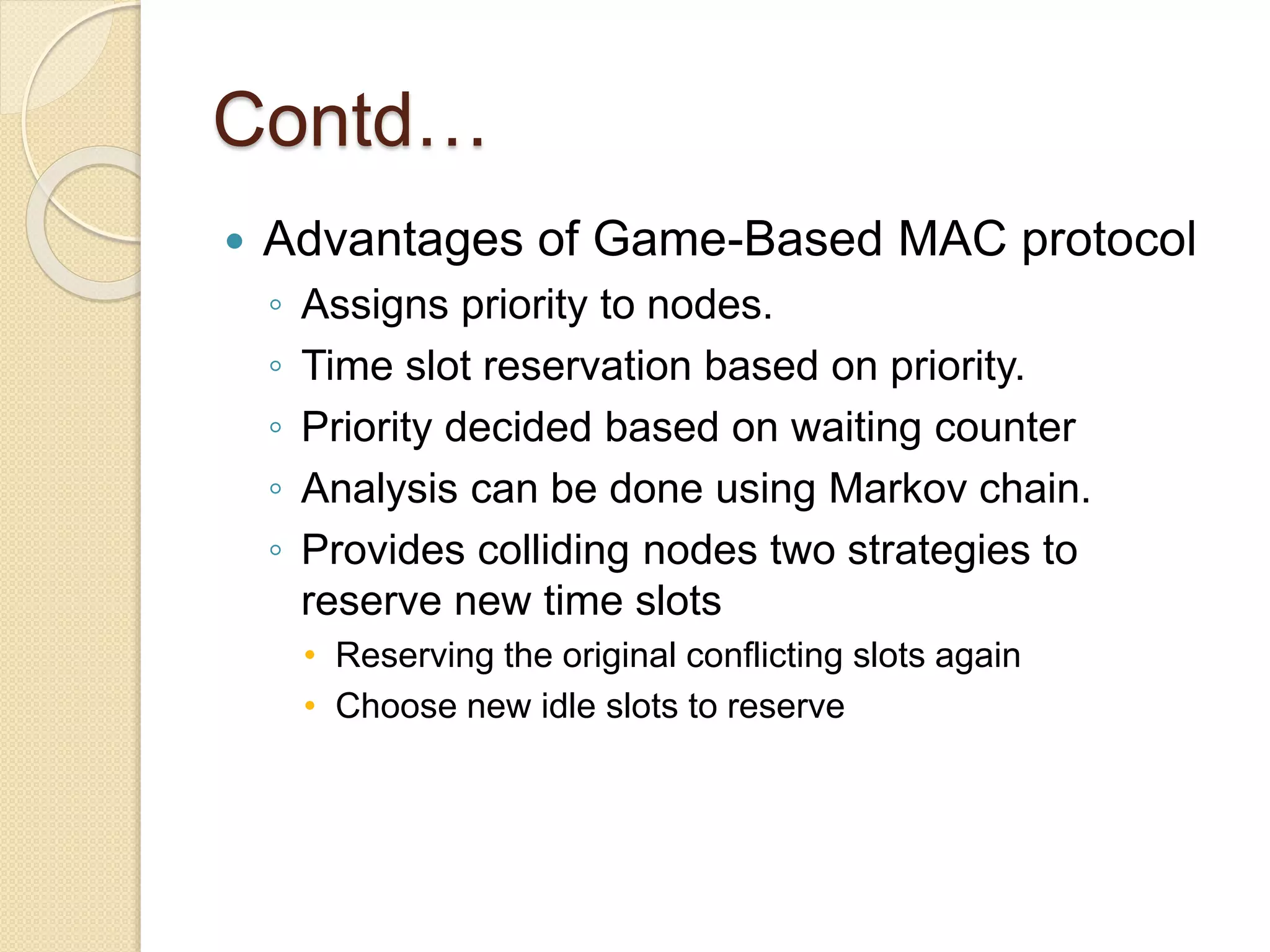 Game Based Tdma Mac Protocol For Vehicular Network Ppt