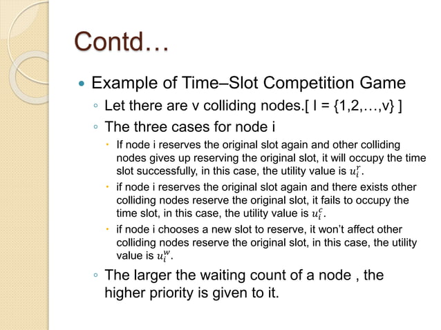 Game Based Tdma Mac Protocol For Vehicular Network Ppt