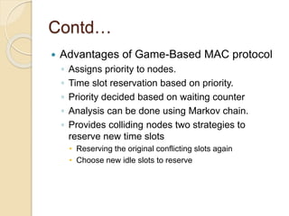 Game based TDMA MAC protocol for vehicular network | PPTX
