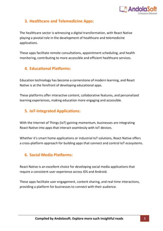 Game-Changing Power of React Native for Businesses in 2024 | PDF