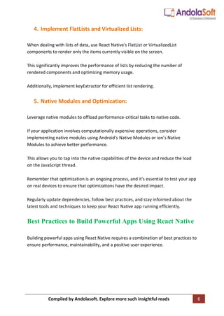 Game-Changing Power of React Native for Businesses in 2024 | PDF