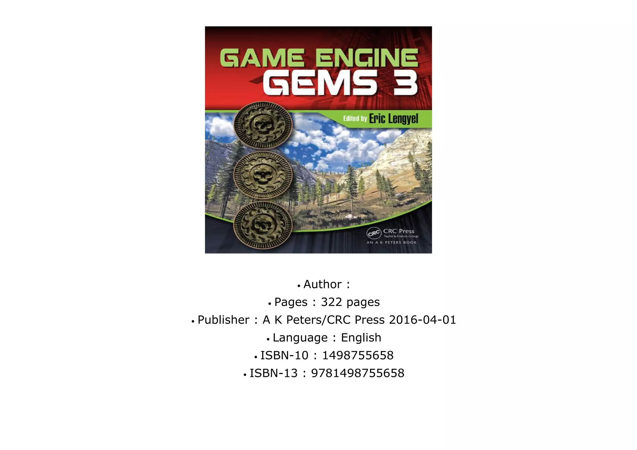 Game Engine Gems 3 | PPT Game Engine Gems 3 | PPT