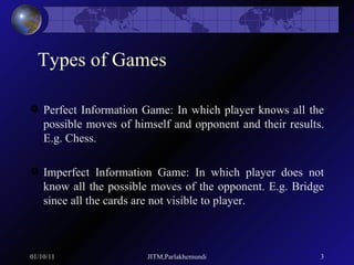 Game Playing In A I Final | PPT