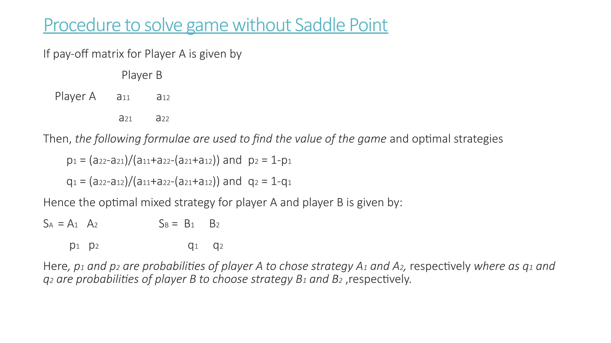game-theory lecture slides - definition, classification | PPTX