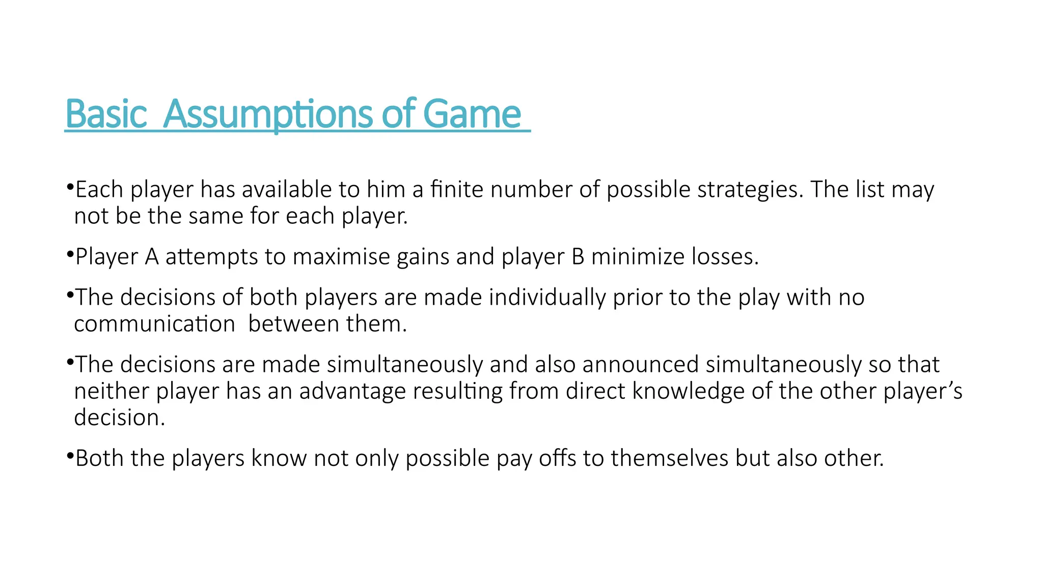 game-theory lecture slides - definition, classification | PPTX