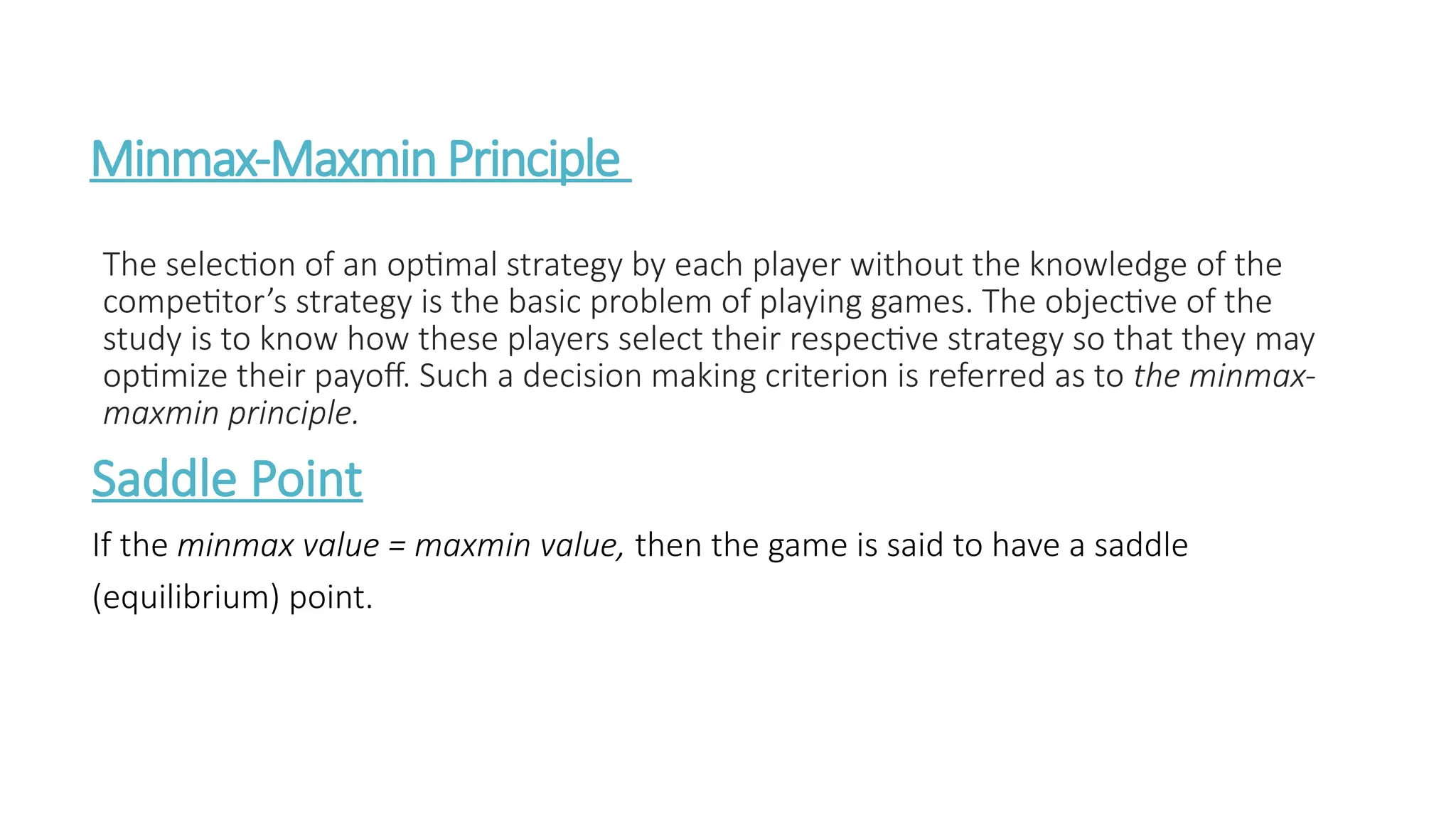 game-theory lecture slides - definition, classification | PPTX