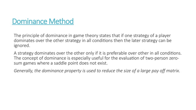 game-theory lecture slides - definition, classification | PPTX | Strategy Video Games | Video ...