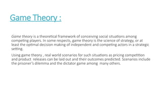 game-theory lecture slides - definition, classification | PPTX ...