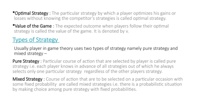game-theory lecture slides - definition, classification | PPTX | Strategy Video Games | Video ...