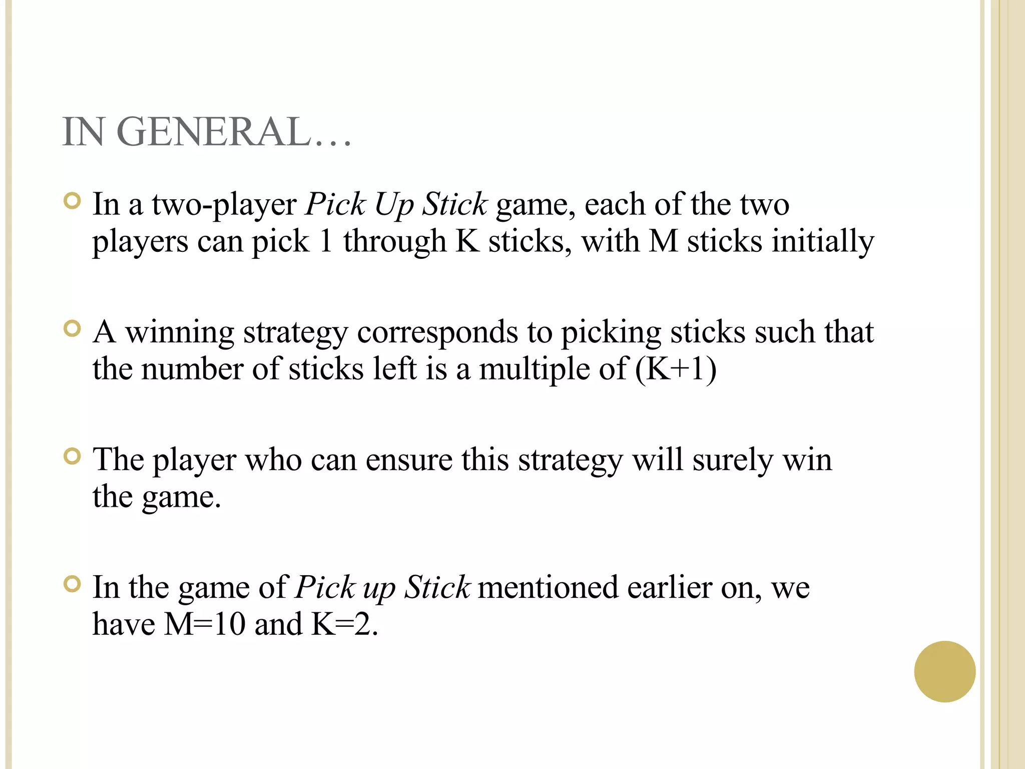 Game theory & Fibonacci series | PPT