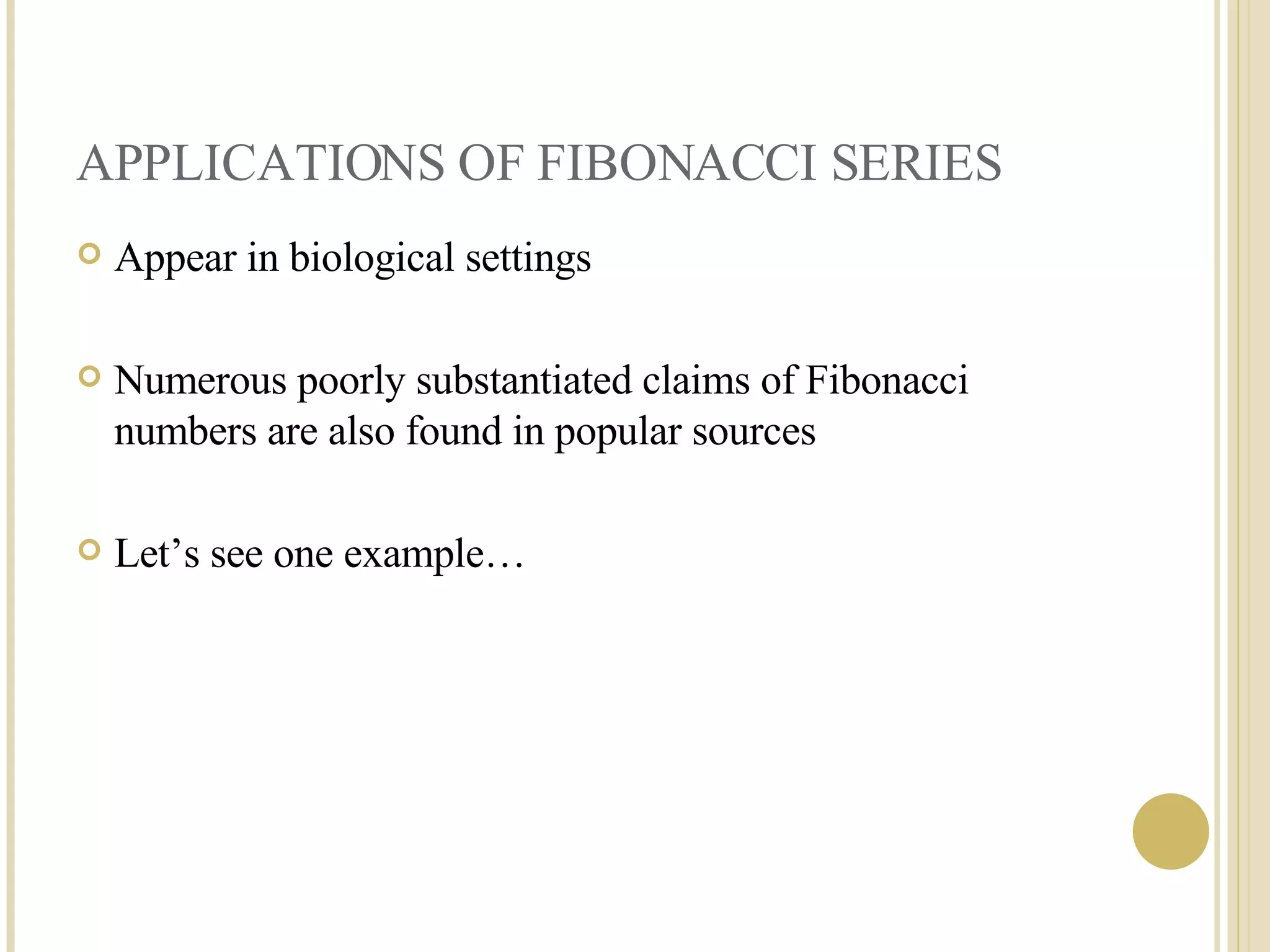 Game theory & Fibonacci series | PPT