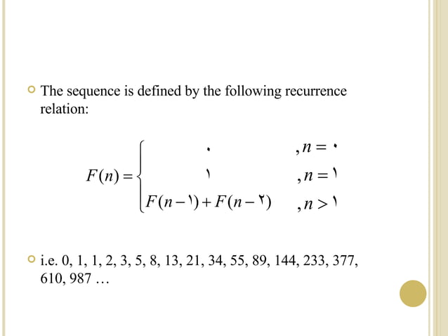 Game theory & Fibonacci series | PPT