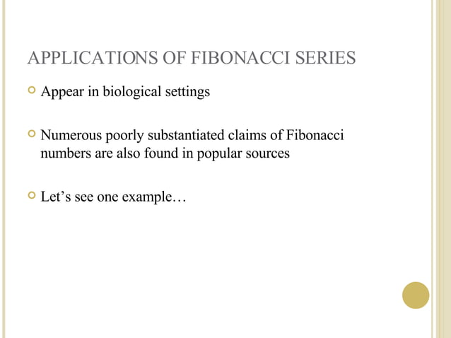 Game theory & Fibonacci series | PPT