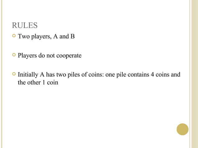 Game theory & Fibonacci series | PPT