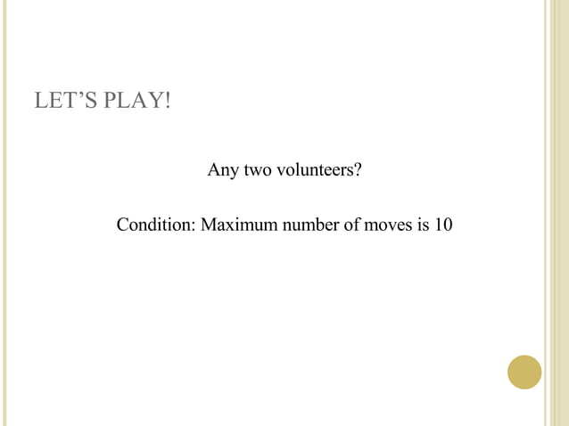 Game theory & Fibonacci series | PPT