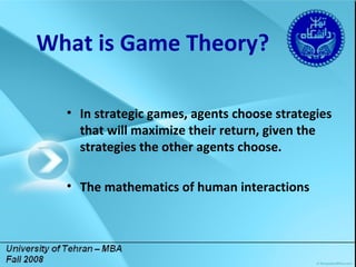 Game Theory Presentation | PPT