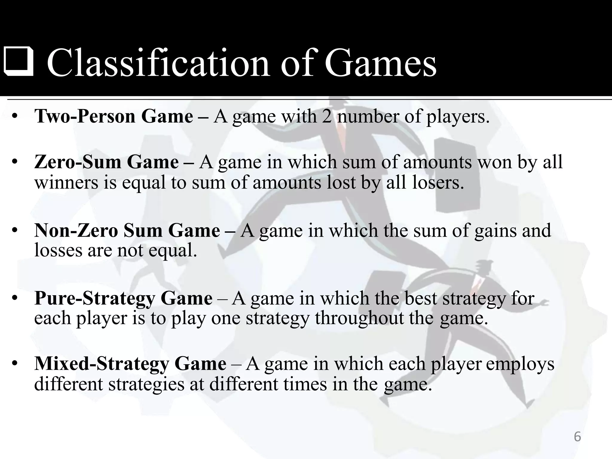 Game theory (Operation Research) | PPTX