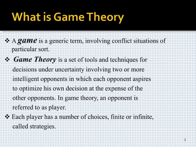 Game theory (Operation Research) | PPTX