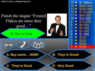 Game who wants to be a millionaire | PPT